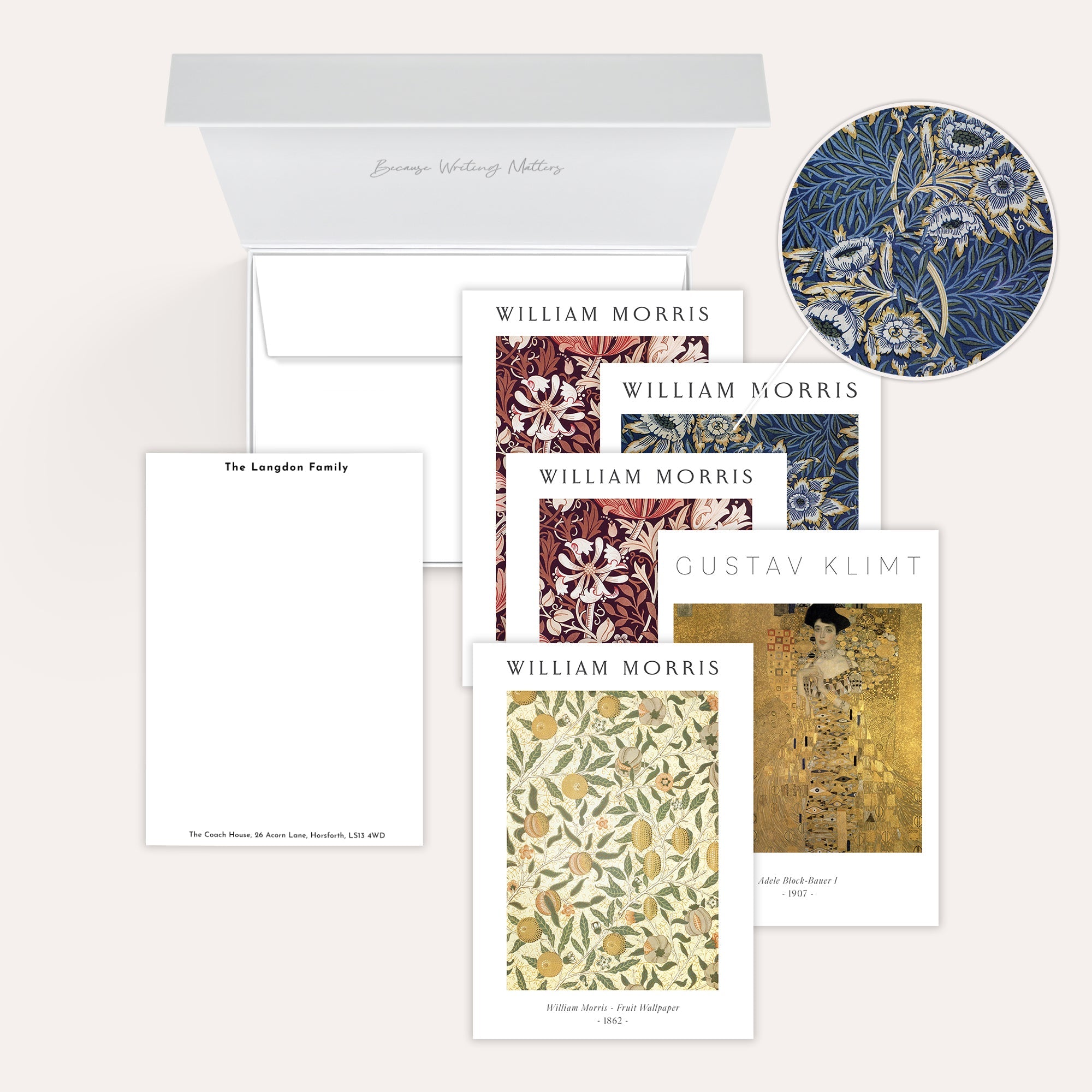 William Morris Personalised A5 Letter Writing Set – Me Loovely