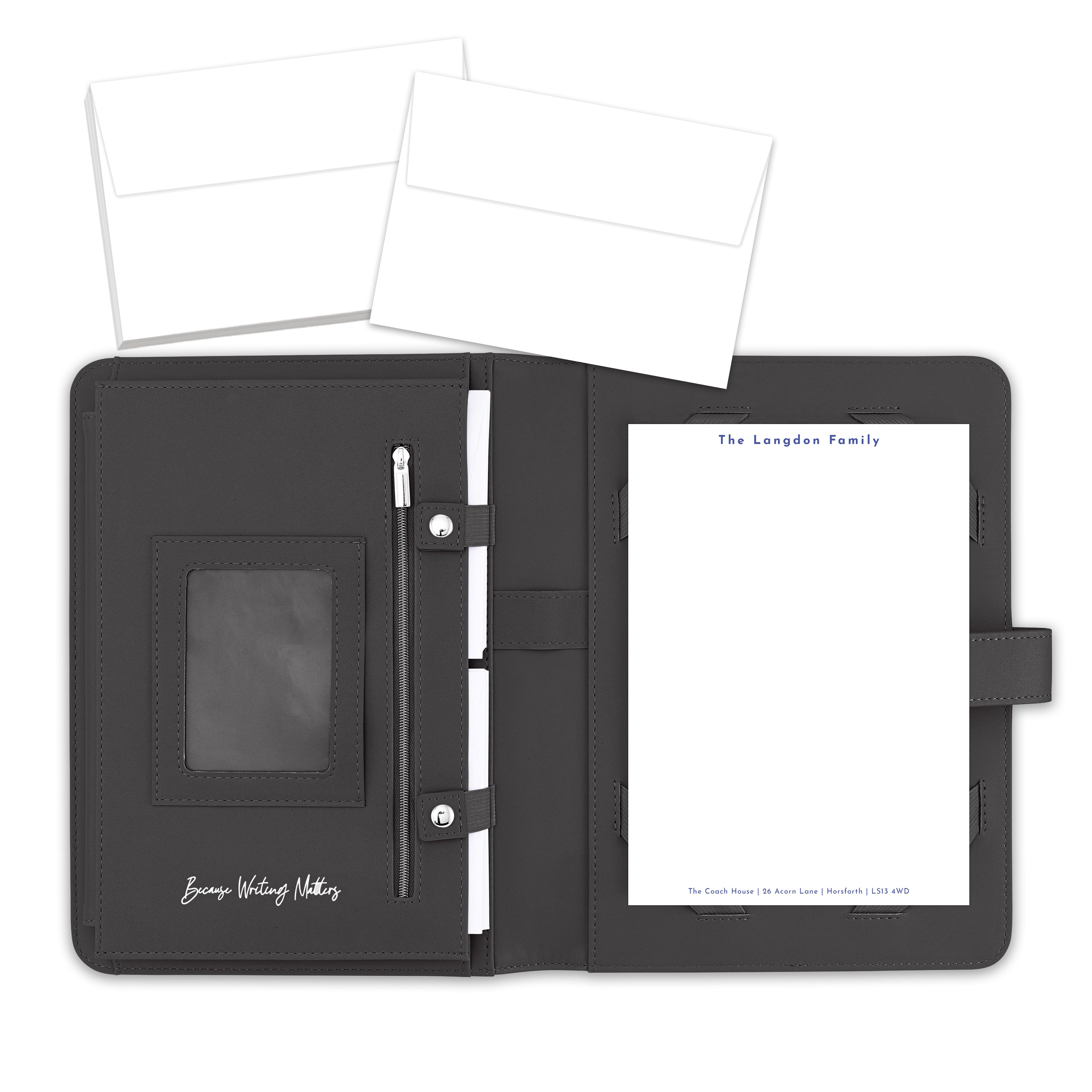 Personalised Letter Writing Stationery Set with Organiser - 'Newcastle ...