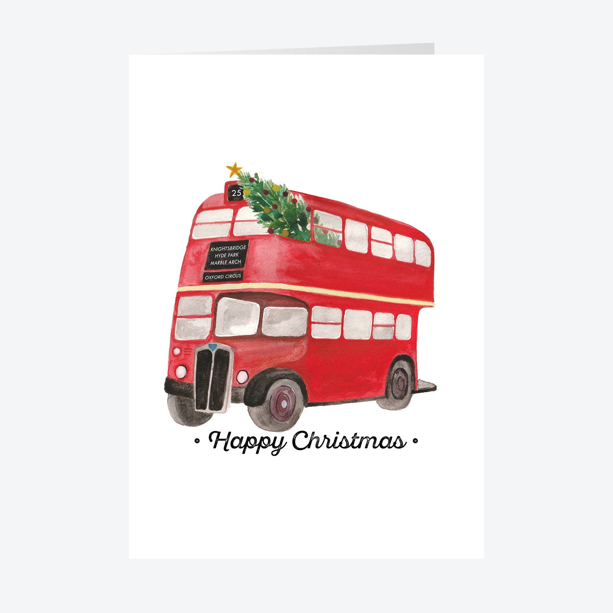London Bus Personalised Christmas Card - A5 or A6 Sizes – Me Loovely