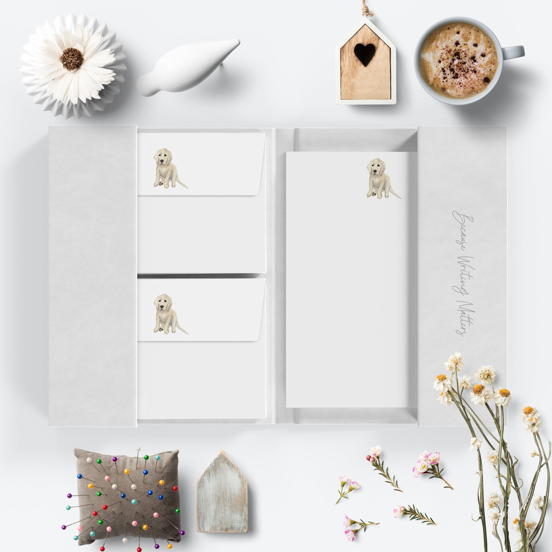 Letter Writing Set | Golden Retriever Puppy | Me Loovely