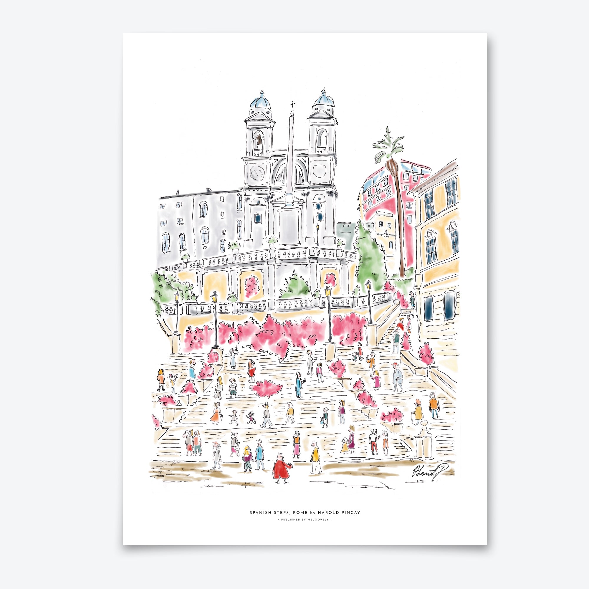 'The Spanish Steps' Rome Wall Print – Me Loovely